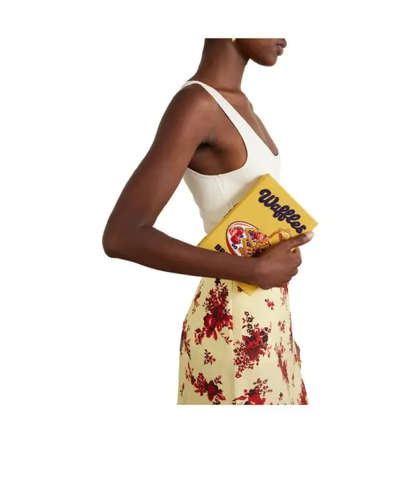 OLYMPIA LE-TAN Embroidered Canvas Clutch - Yellow