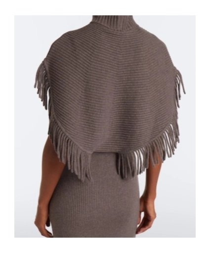 Simkhai Jordan Caped Wool And Cashmere Maxi Dress