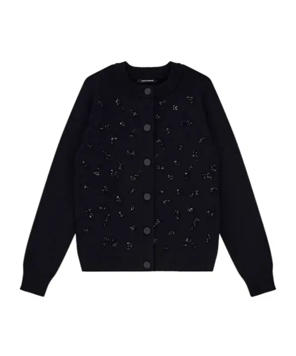 Armani Exchange Regular Fit Cardigan In Knitted Viscose Blend