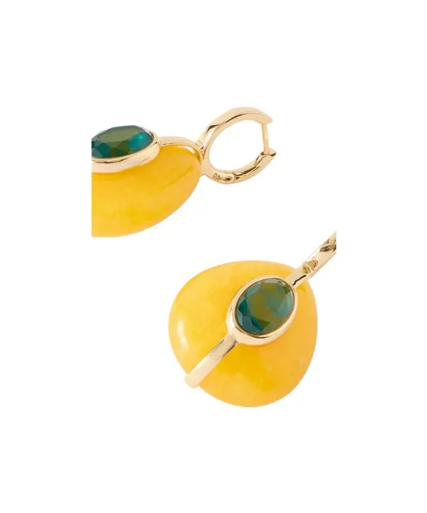 Assouline The Stone Pebble Gold-tone Crystal Earrings
