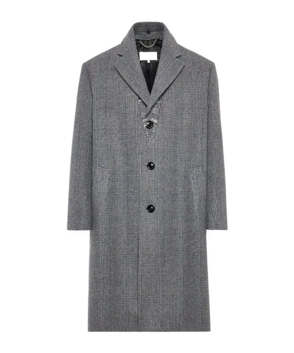 MAISON MARGIELA Check Frayed Coat