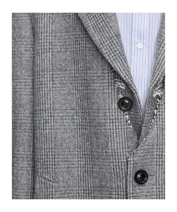 MAISON MARGIELA Check Frayed Coat