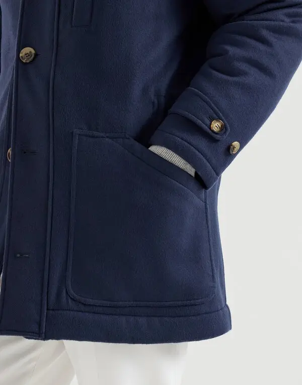 Brunello Cucinelli Cashmere And Vicu?a Coat With Shearling Lining