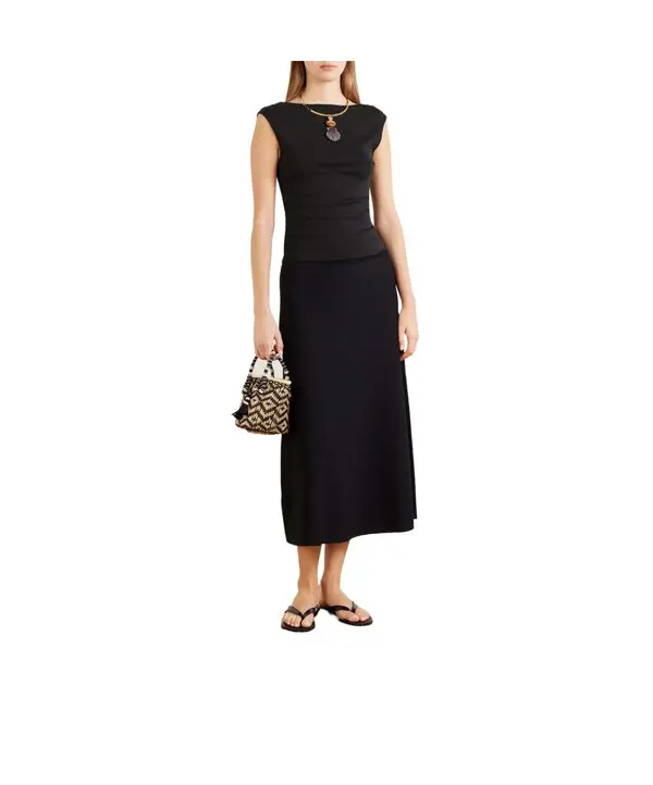 Johanna Ortiz Raffia Mini Bucket Bag
