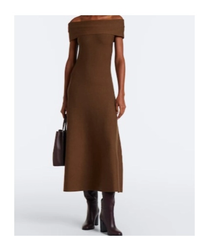 Simkhai Camilla Off-shoulder Wool Midi Dress