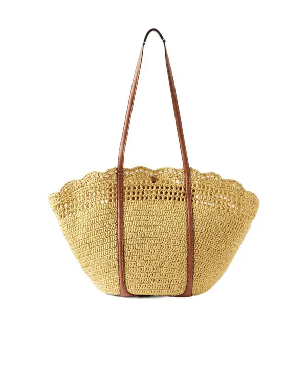 Ulla Johnson Curved Woven Handbag - Nude