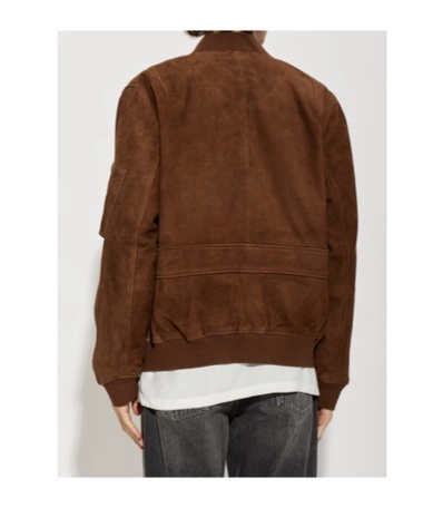 ALLSAINTS Suede Bomber Jacket
