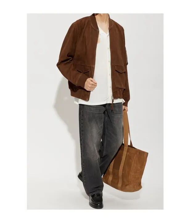 ALLSAINTS Suede Bomber Jacket
