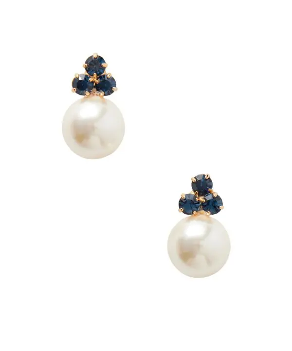 JENNIFER BEHR Gold-tone Sapphire And Pearl Drop Earrings - No