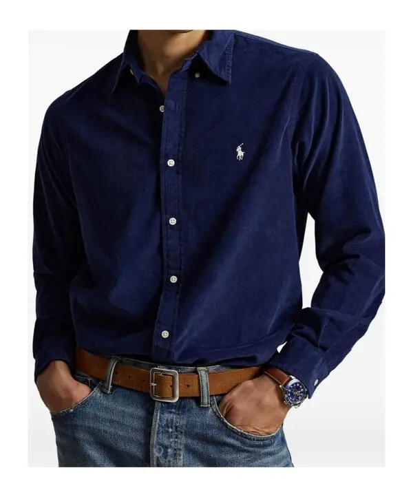 Polo Ralph Lauren Corduroy Button-down Shirt - Navy Blue