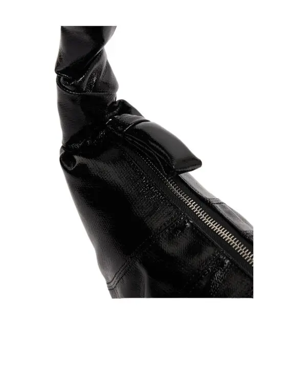LEMAIRE Bellows Shoulder Bag With Handle - Black