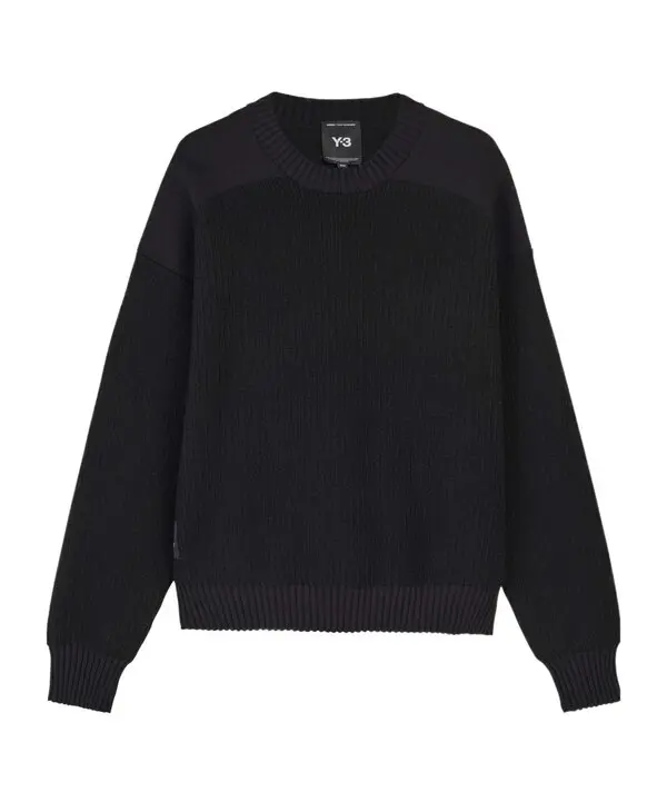 Y3 Loosefitting Crewneck Knit Sweater