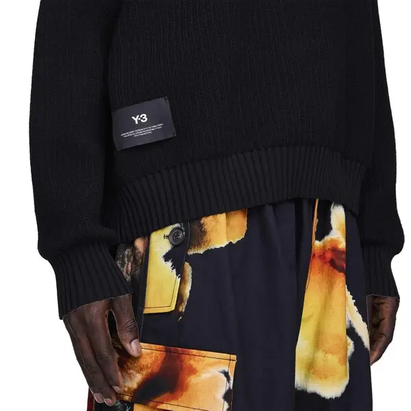 Y3 Loosefitting Crewneck Knit Sweater