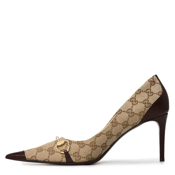 Gucci Patterned Fabric Pointed-toe Stiletto Pumps - No