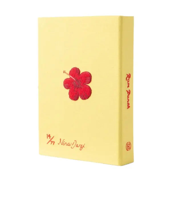 OLYMPIA LE-TAN Appliquéd Embroidered Canvas Clutch - Yellow