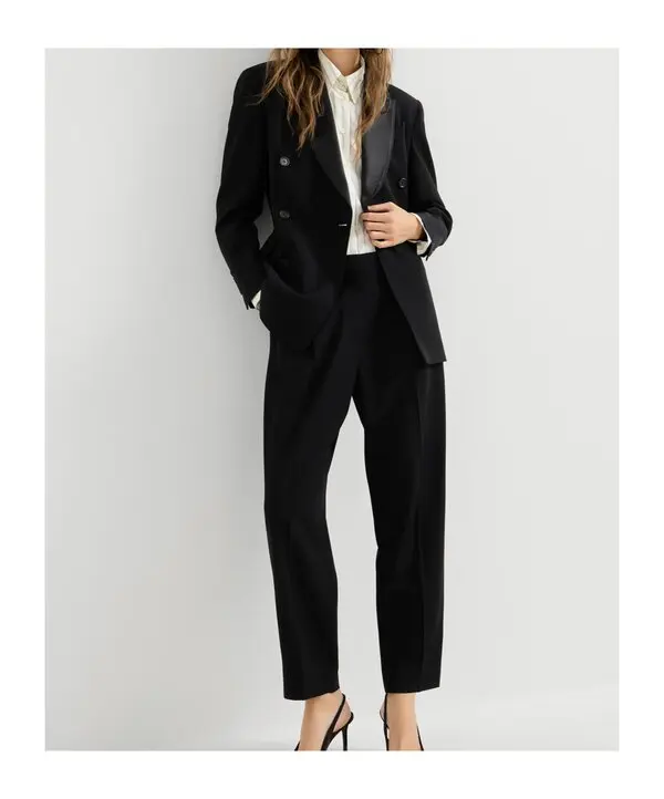 Brunello Cucinelli Viscose And Virgin-wool Tuxedo Trousers