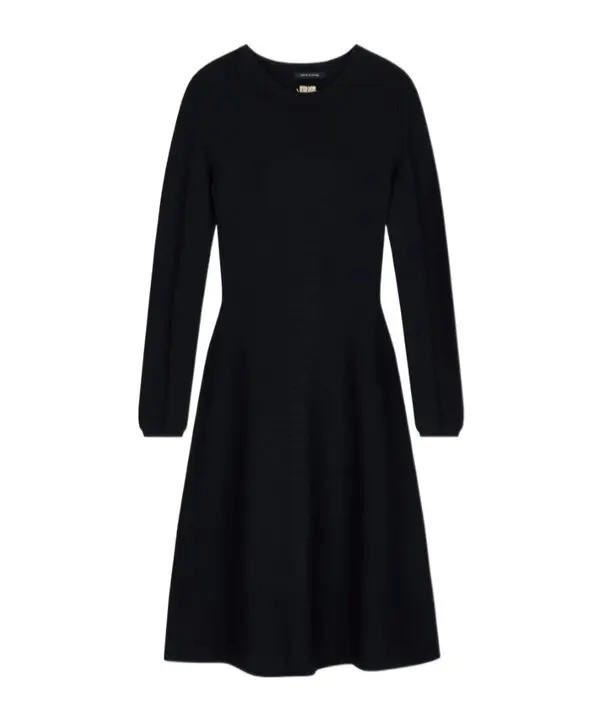 Armani Exchange Long-sleeved, Mid-length, Round-neck Dress
