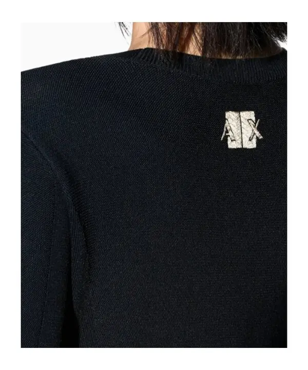 Armani Exchange Long-sleeved, Mid-length, Round-neck Dress
