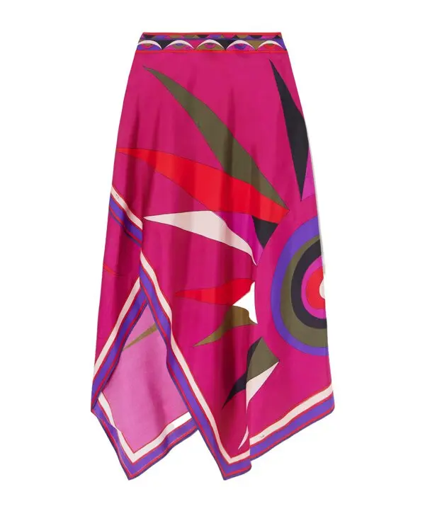 Emilio Pucci Printed Silk-twill Maxi Skirt