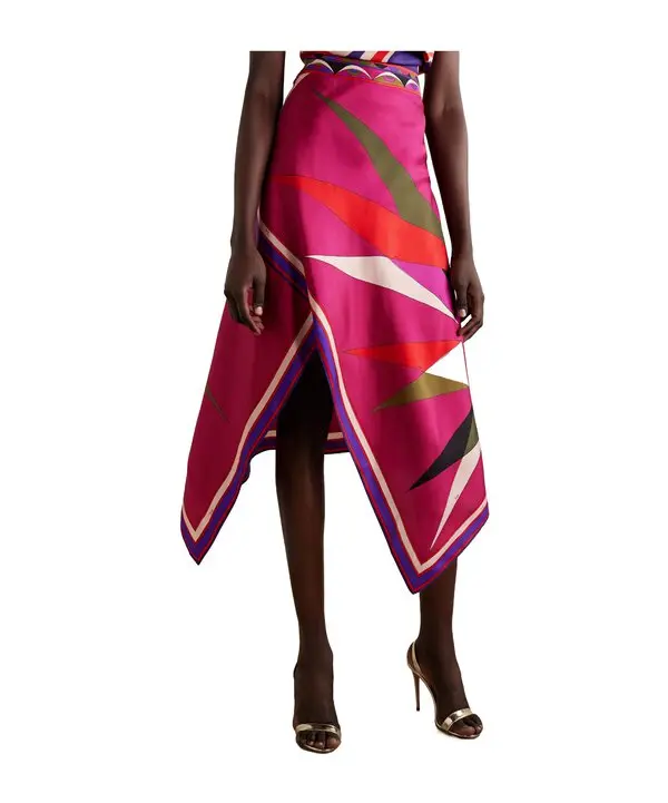 Emilio Pucci Printed Silk-twill Maxi Skirt