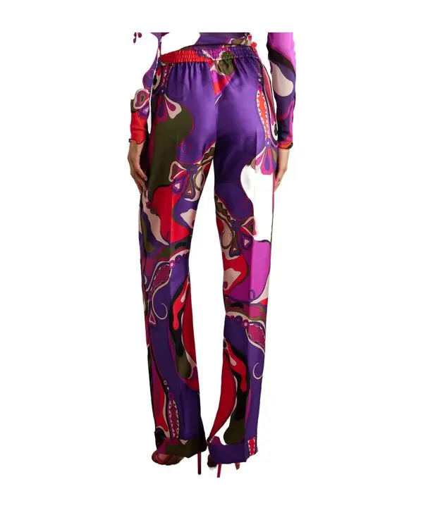 Emilio Pucci Printed Silk-twill Straight-leg Pants
