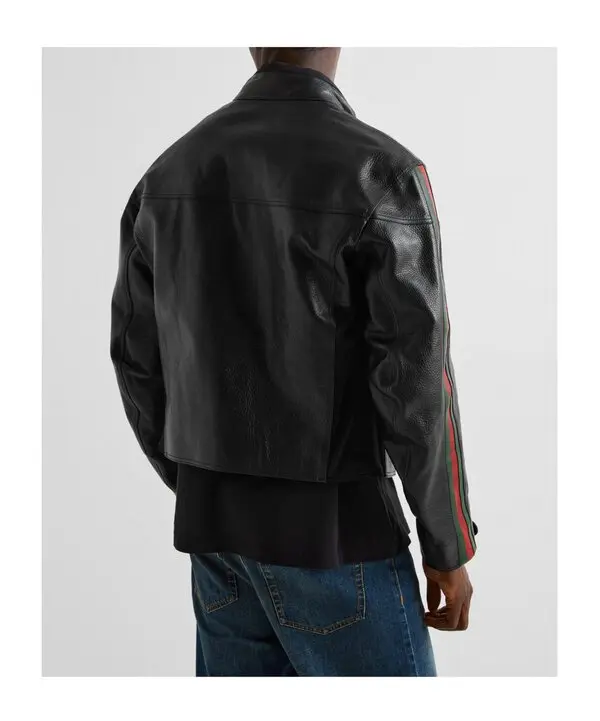 Gucci Standcollar Leather Jacket