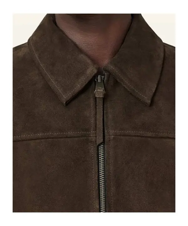 ALLSAINTS Suede Zip Jacket