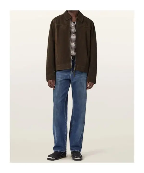 ALLSAINTS Suede Zip Jacket