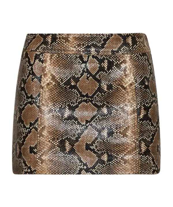 ERMANNO FIRENZE Snake-print Mini Skirt