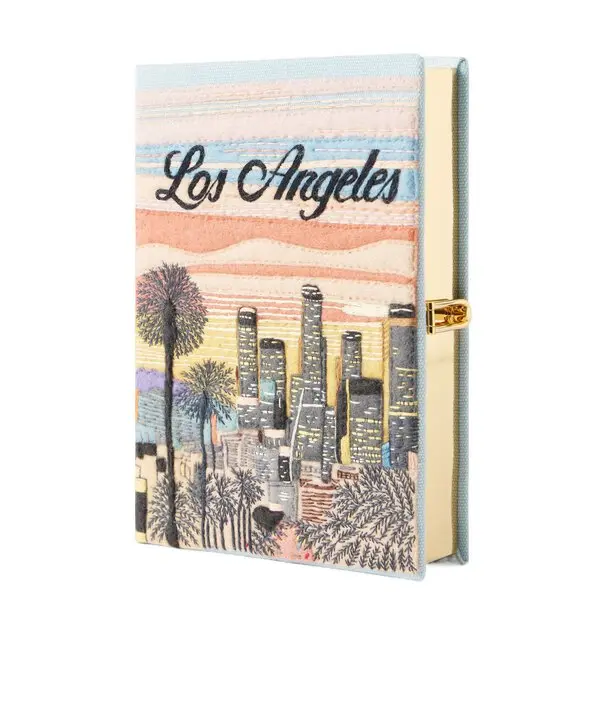 OLYMPIA LE-TAN Appliquéd Embroidered Canvas Clutch