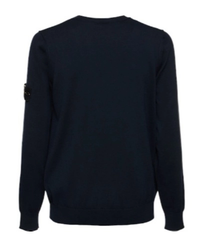 Stone Island Crew Neck Sweatshirt With Long Sleeves - Black