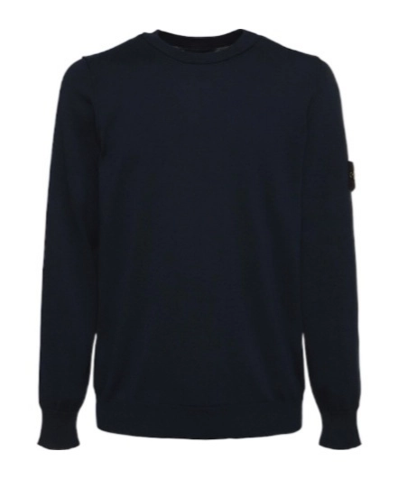 Stone Island Crew Neck Sweatshirt With Long Sleeves - Black