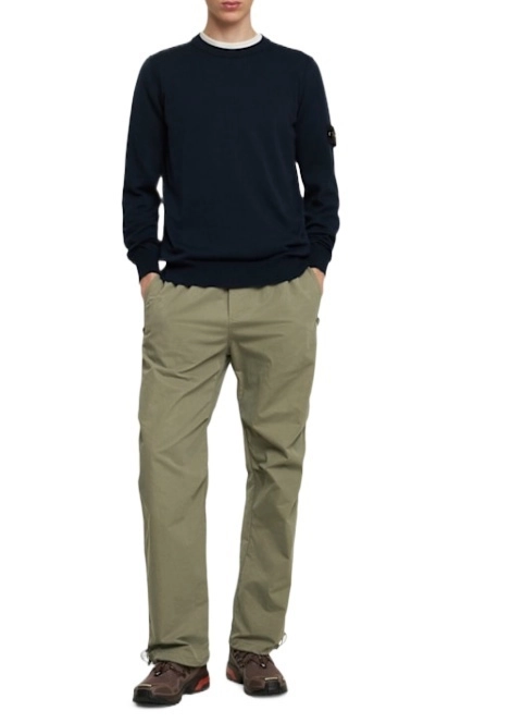 Stone Island Crew Neck Sweatshirt With Long Sleeves - Black