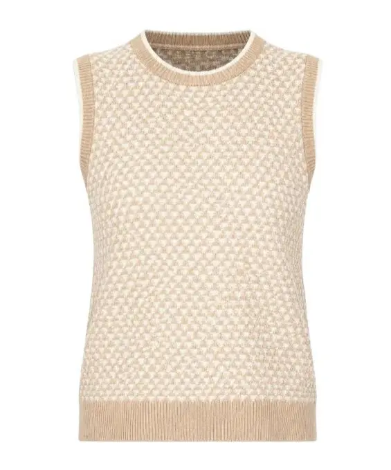 Varley Jenson Geometric-knit Sweater - Nude