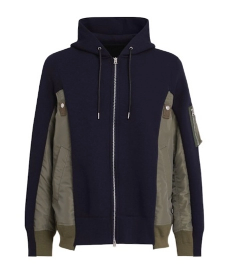 Sacai Hooded Knitwear - Black