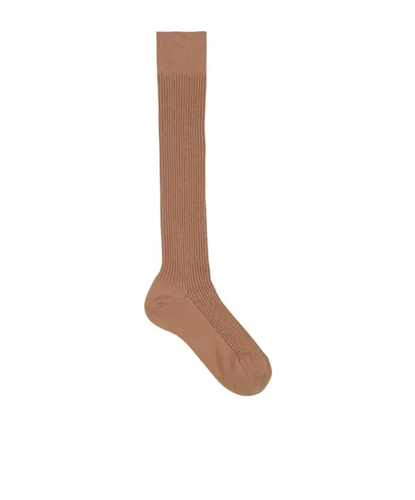 Max Mara Solidcolor Long Socks - Brown