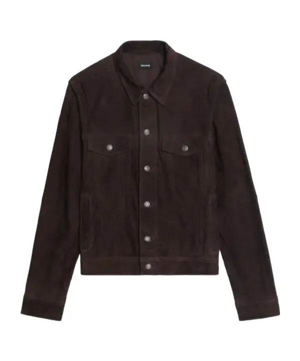 Zadig&Voltaire Bases Suede Leather Jacket - Black
