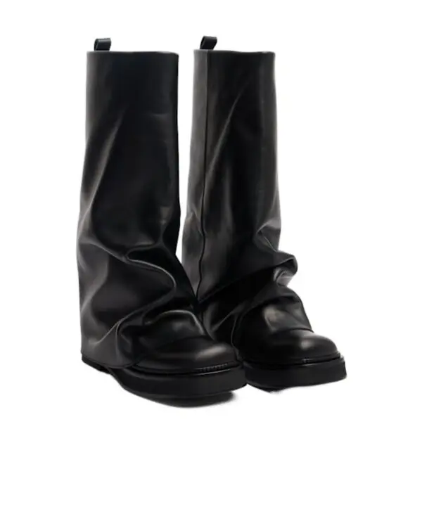 Attico Thigh-high Boots With Ruched Shaft