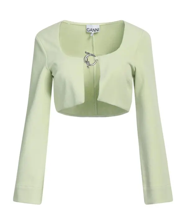 GANNI Solidcolor Stretchfabric Longsleeve Top