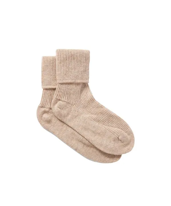 Johnstons Of Elgin Ribbed Cashmere Socks - No