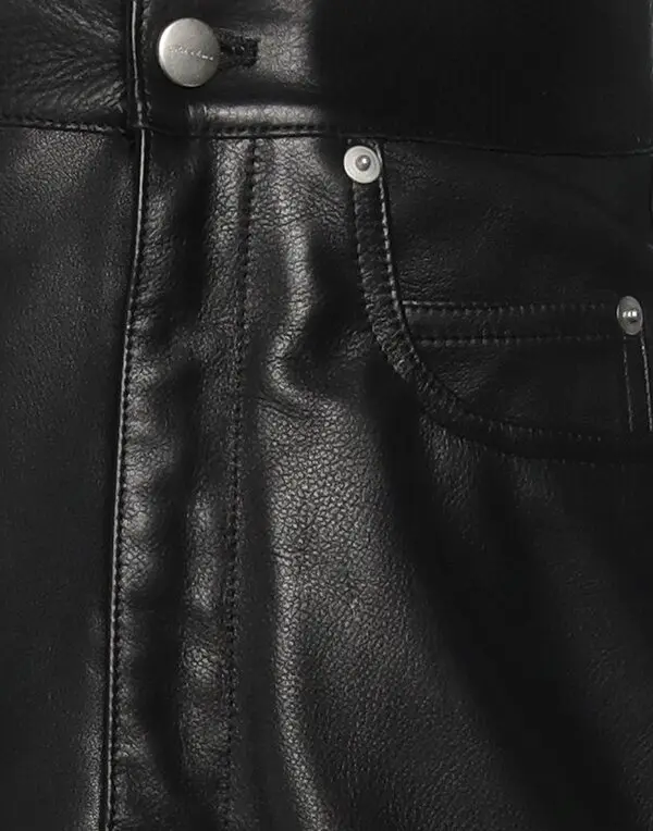 Rick Owens Solidcolor Leather Skirt