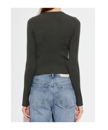 ALLSAINTS Zip Front Rib Knit Cardigan