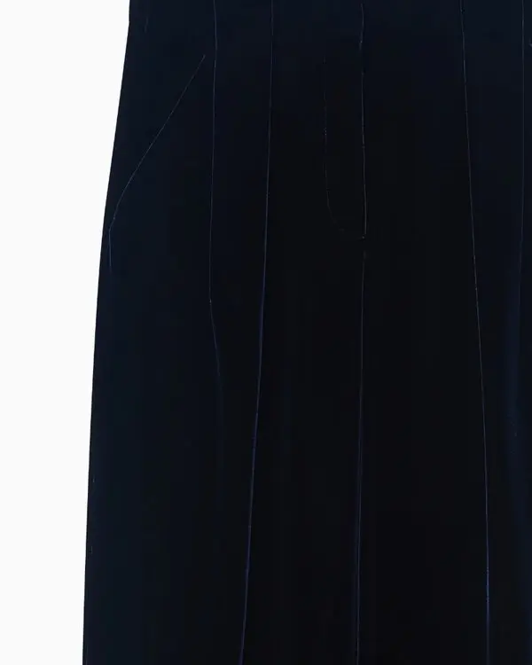 Giorgio Armani Double-darted Velvet Trousers