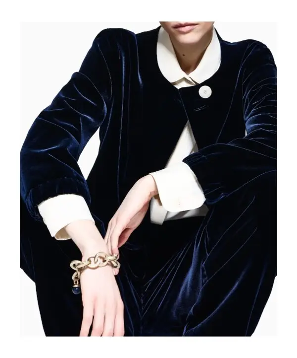 Giorgio Armani Double-darted Velvet Trousers