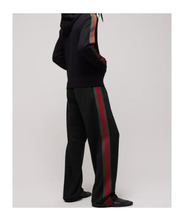 Gucci Silk Cotton Sportswear Pants With Web