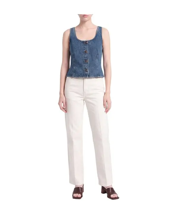 Rag & Bone Sleeveless Denim Cropped Top