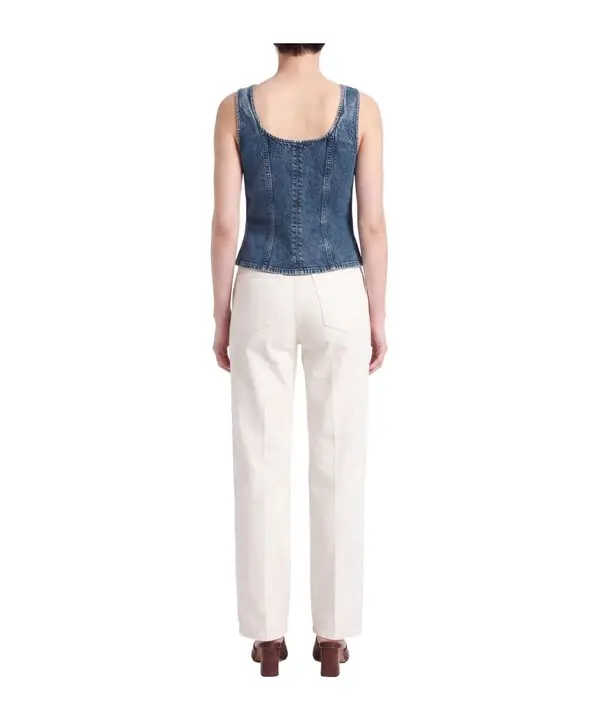 Rag & Bone Sleeveless Denim Cropped Top