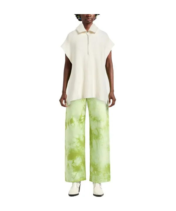 GANNI Solid-color Lightweight Knit Short-sleeve Top