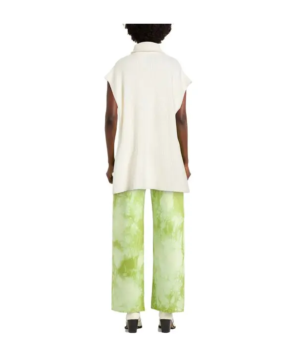 GANNI Solid-color Lightweight Knit Short-sleeve Top