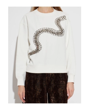 ALLSAINTS Snake Embroidered Crew Sweatshirt